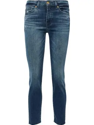7 For All Mankind Roxanne Ankle-length Jeans - Blue