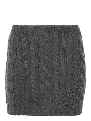 Blumarine Cable-knit Mini Skirt - Grey