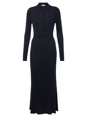 Gabriela Hearst Ardor Silk And Cashmere Midi Dress - Blue