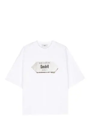 GMBH Logo-print Cotton T-shirt - White
