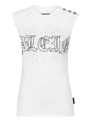 Philipp Plein Crystal-embellished Tank Top - White