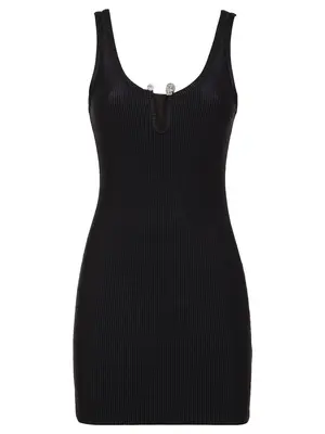 Philipp Plein Pierced Mini Dress - Black