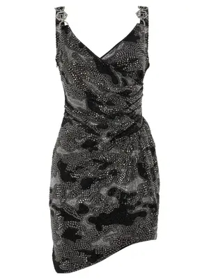 Philipp Plein Crystal-embellished Minidress - Black
