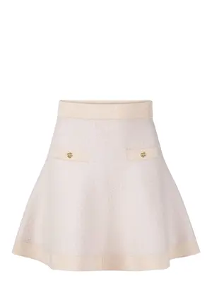 Nina Ricci Flared Mini Skirt - Neutrals