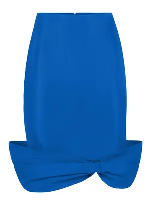 Nina Ricci Taffeta Peplum Skirt - Blue