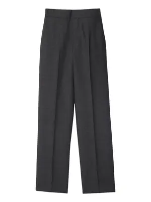 Burberry Long-leg Wool Trousers - Grey