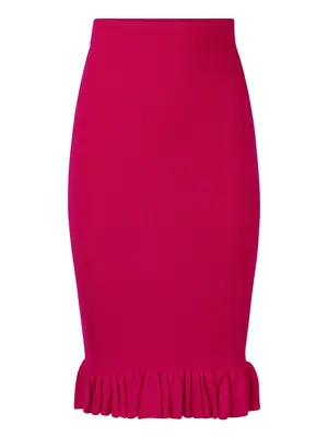 Nina Ricci Ruffled Peplum Skirt - Red