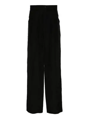 Giorgio Armani Tailored Loose-cut Trousers - Black
