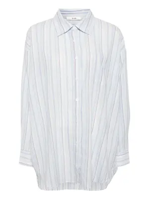 B+AB Striped Button-up Shirt - Blue