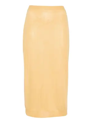Fabiana Filippi Fine-knit Midi Skirt - Yellow