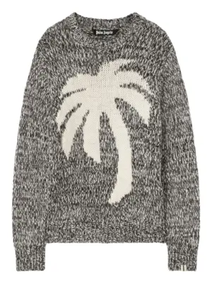 PALM ANGELS Palm Angels Palm Tree Print Jumper