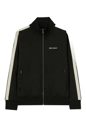 Palm Angels Logo-embroidered Zip-up Track Jacket - Black