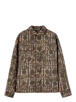 Palm Angels Monogram-pattern Jacket - Green