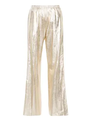 PALM ANGELS Side-stripe Leather Track Pants
