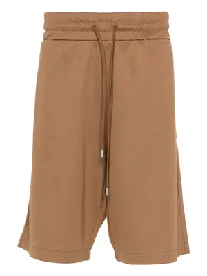 LARDINI Drawstring-waist Track Shorts - Brown
