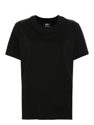 A.p.c. Logo-embroidered T-shirt - Black