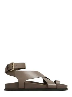 A.emery Jalen Buckled Suede Ankle-wrap Sandals - Sable