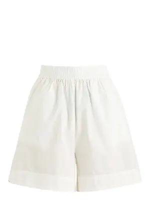 LMND Chiara Cotton-poplin Shorts - White