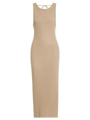 Onia Linen Cutout Maxi Dress Sand