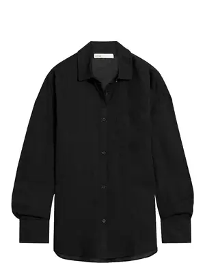 Onia Linen And Lyocell-blend Shirt - Black