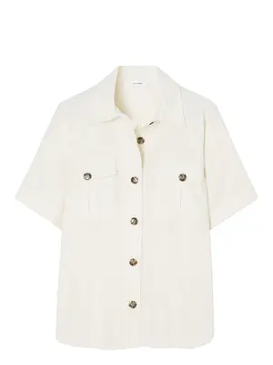 FRAME Cotton-blend Shirt - Cream