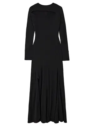 Victoria Beckham Cutout Stretch-jersey Maxi Dress - Black