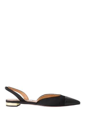 AQUAZZURA Milanese Slingback Flats - Black