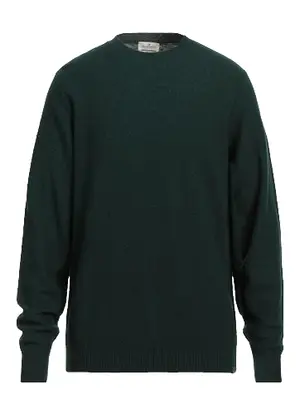BROOKSFIELD Lightweight Wool Crewneck Sweater - Green