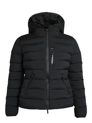 Moncler Herbe Stretch Nylon Hooded Puffer Jacket - Black
