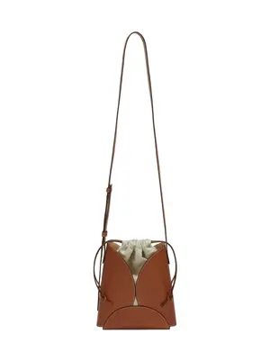 JIL SANDER Curve Crossbody Bag - Brown