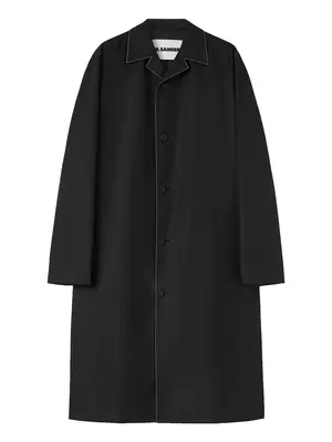 JIL SANDER Buttoned-up Midi-coat - Black