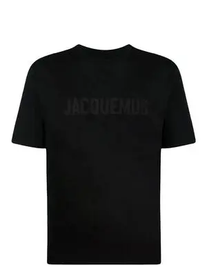 Jacquemus Appliqué-logo Crew-neck T-shirt - Black