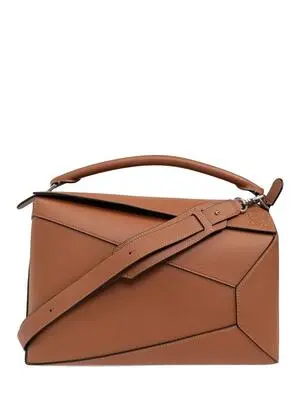 Loewe Puzzle Leather Tote - Brown