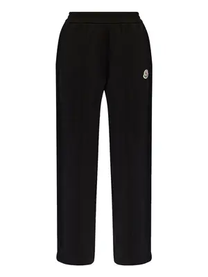 Moncler Logo-patch Virgin Wool Track Pants - Black