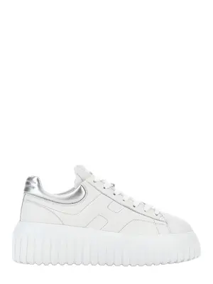 Hogan H-stripes Leather Sneakers - White