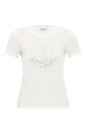 Moncler Logo-print Cotton T-shirt - White