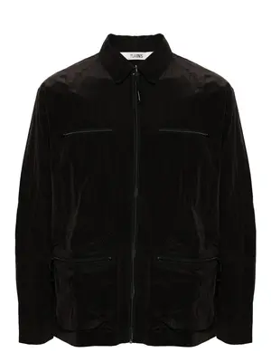 Rains Kano Crinkled-finish Overshirt - Black