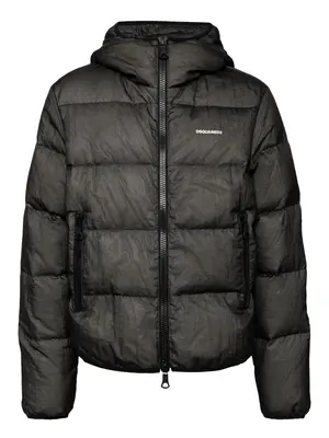 Dsquared2 Grid-pattern Puffer Jacket - Black