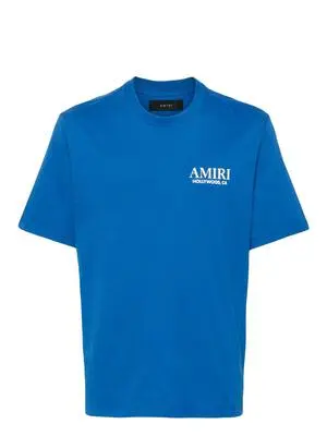 Amiri Bones Stacked Cotton T-shirt - Blue
