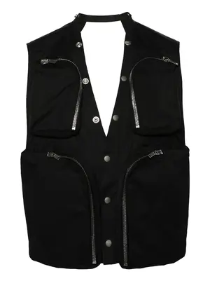 Rick Owens Cut-out Detail Vest - Black
