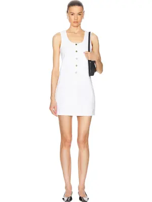FRAME Trapunto Denim Mini Dress - Au Natural Clean