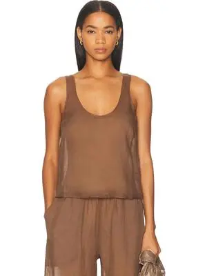 LESET LESET Niko Scoop Tank Top Choco