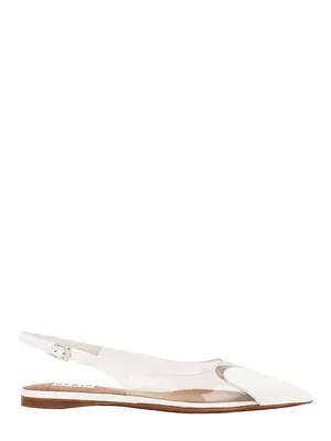 Alaïa ALAÏA Heart Slingback Flats Blanc Optique