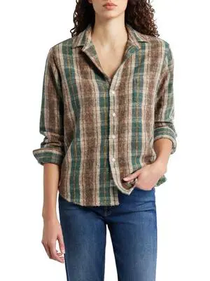 Frank & Eileen Eileen Relaxed Button-up Shirt - Brown Green Sand Plaid