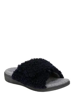 Vionic Relax Ii Plush Slide Sandal - Navy Blazer
