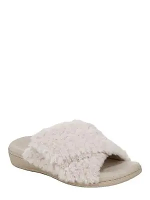 Vionic Relax Ii Plush Slide Sandal - Off White