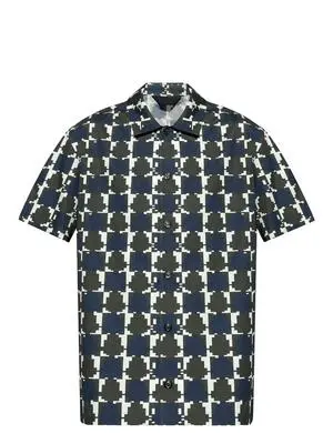 Moncler Monogram Cotton Shirt - Blue