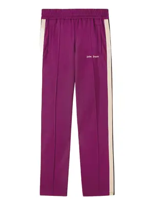 Palm Angels Logo-embroidered Straight-leg Track Pants - Purple