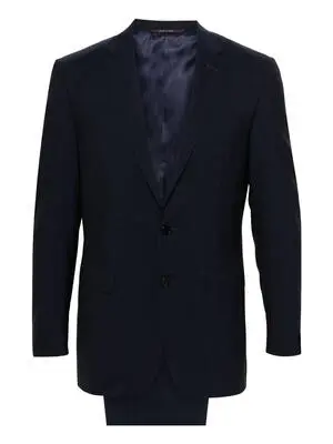 Canali Single-breasted Wool Suit - Blue