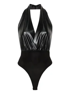 Alchemy Fashions X Lia Aram V-neck Bodysuit - Black